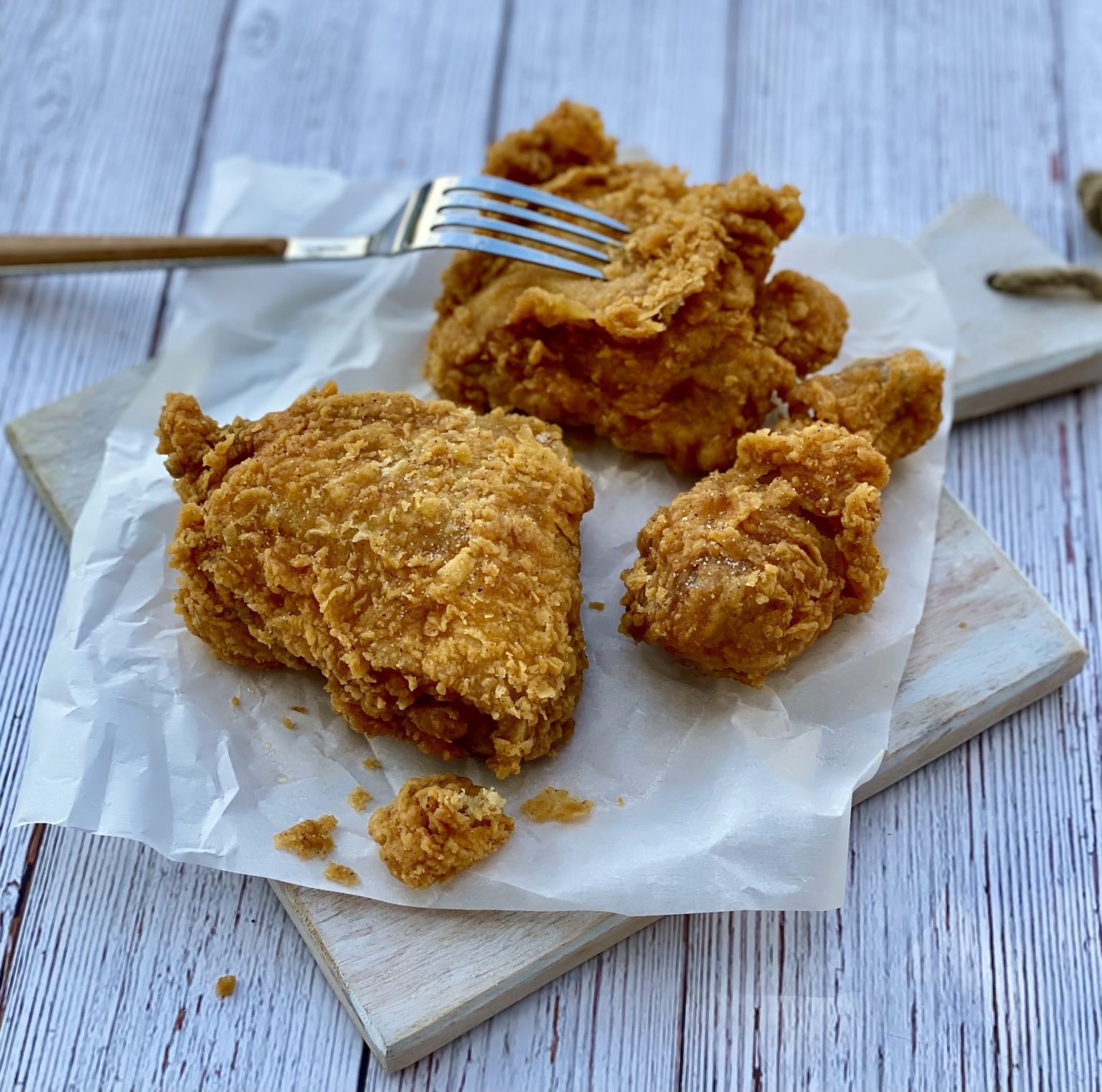 Blueberry Brined Fried Chicken - Emily Ellyn
